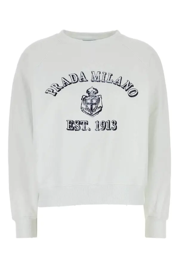 Prada Cotton Sweatshirt - White
