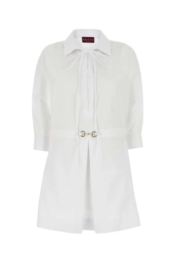 Gucci Poplin Shirt Dress - White