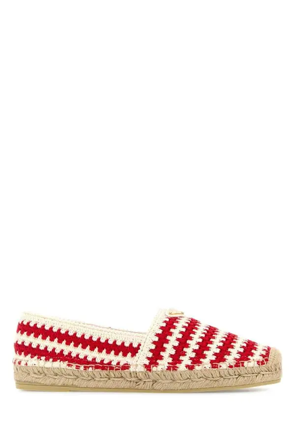 Prada Two-tone Crochet Espadrilles - Multicolor