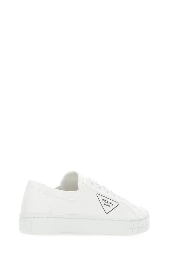 Prada Gabardine Wheel Sneakers - White