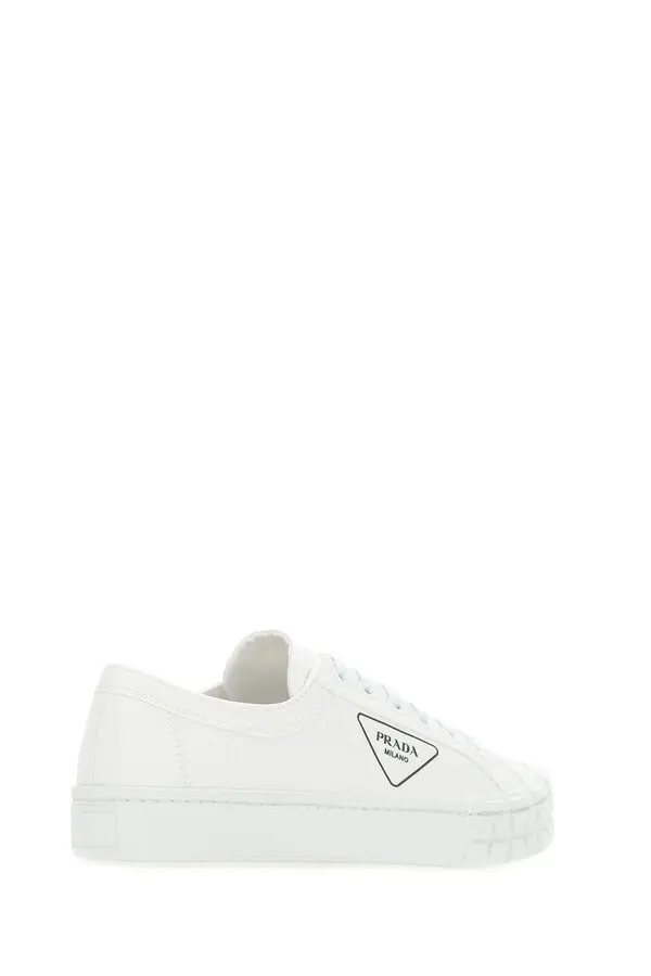 Prada Gabardine Wheel Sneakers - White