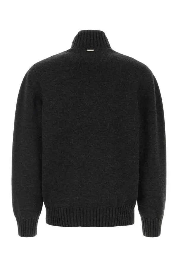 FERRAGAMO Slate Cashmere Blend Sweater
