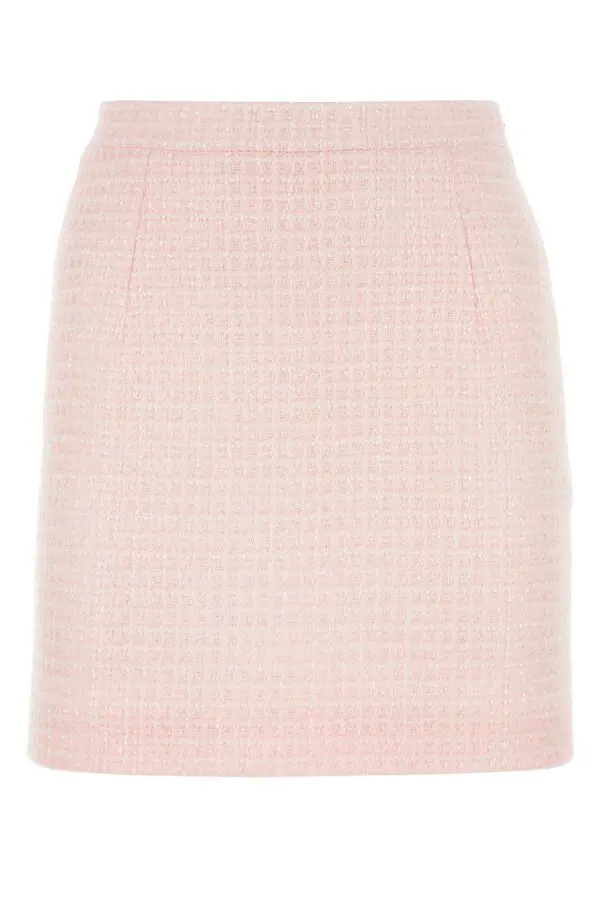 Alessandra Rich Tweed Mini Skirt - Pink