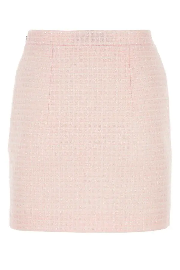 Alessandra Rich Tweed Mini Skirt - Pink