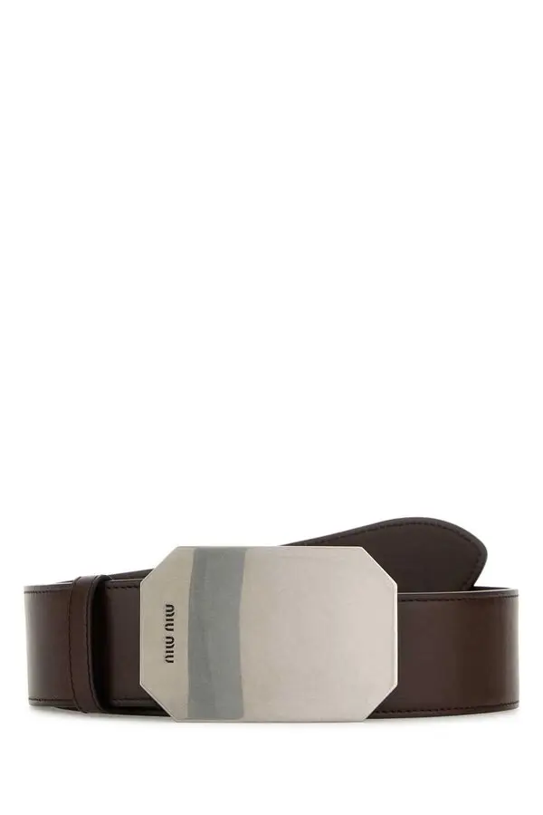 Miu Miu Leather Belt - Brown