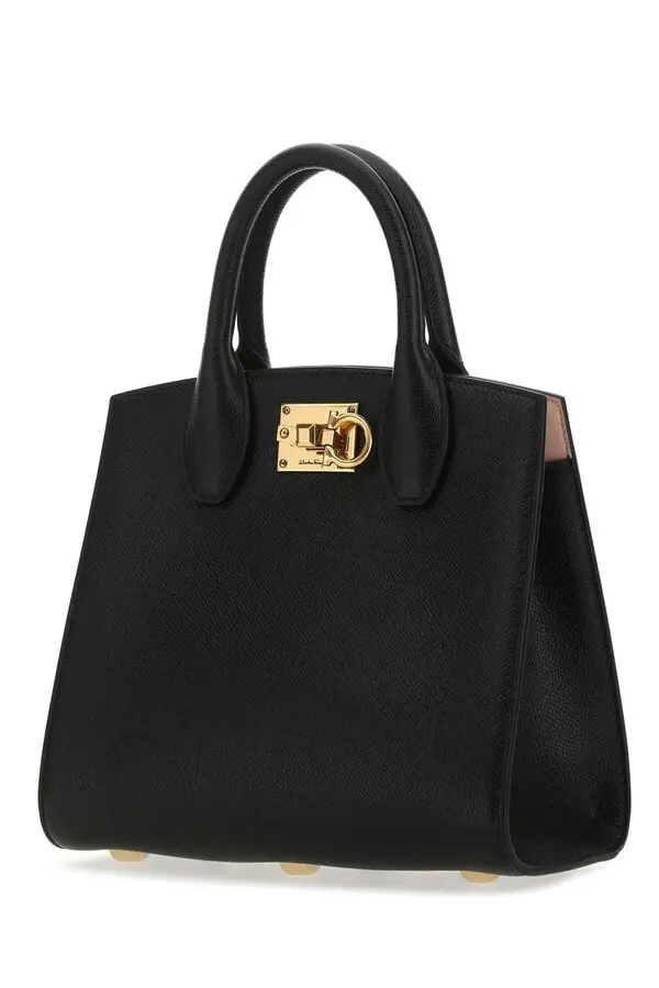 FERRAGAMO Leather Handbag - Black