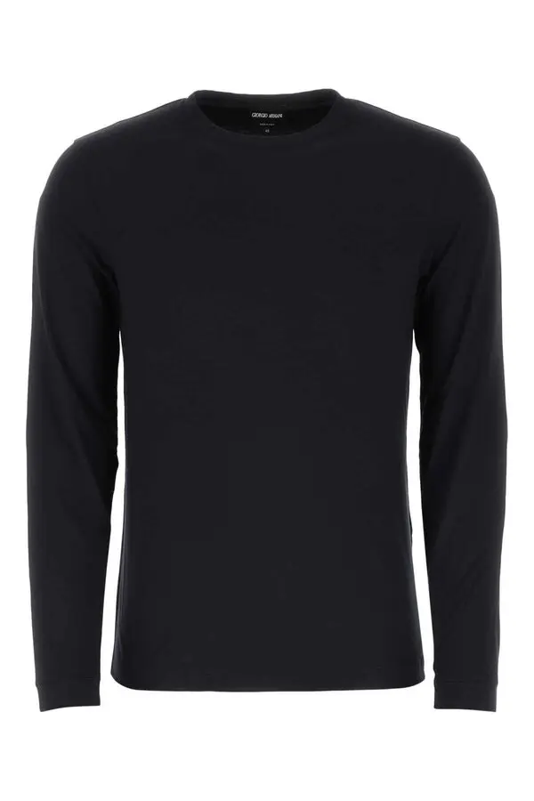 Giorgio Armani Midnight Stretch Viscose T-shirt - Blue