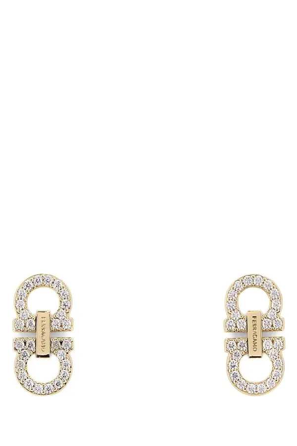 FERRAGAMO Embellished Metal Earrings - Gold