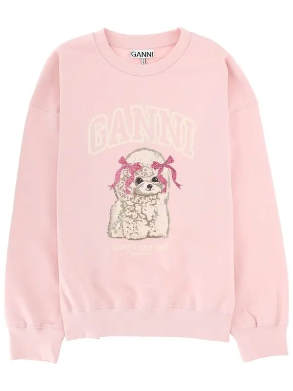 GANNI Poodle Sweatshirt - Pink