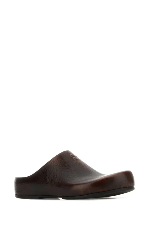 Miu Miu Dark Leather Slippers