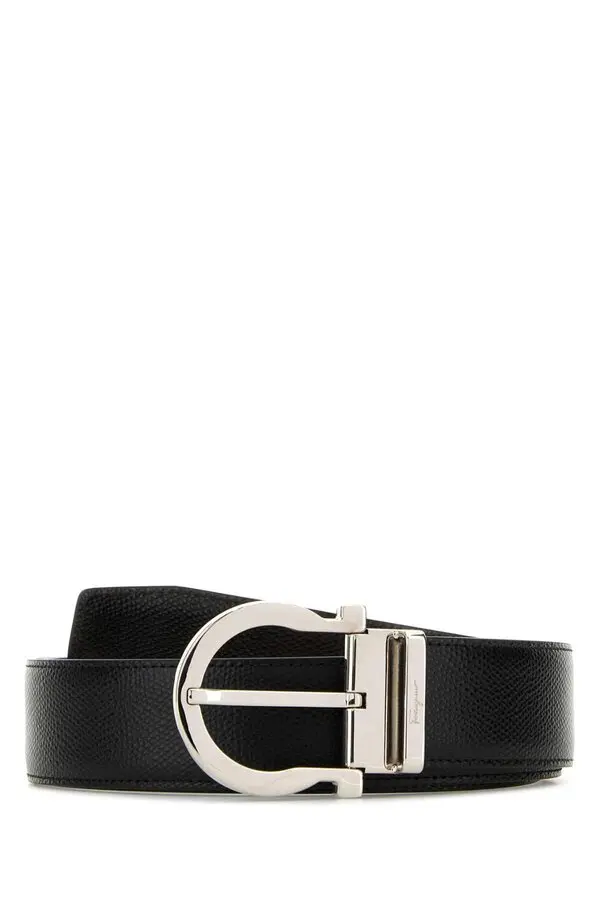 FERRAGAMO Salvatore Leather Belt - Black
