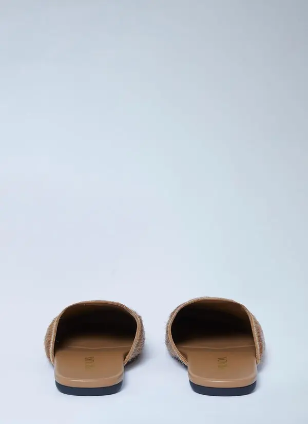 Prada Leather Pony-hair Mules