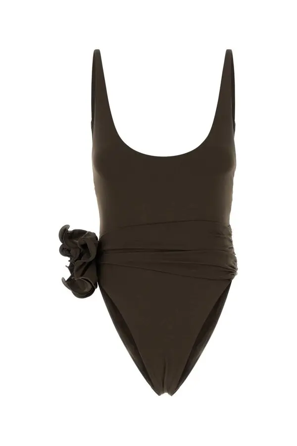 Magda Butrym Stretch Nylon Swimsuit - Brown