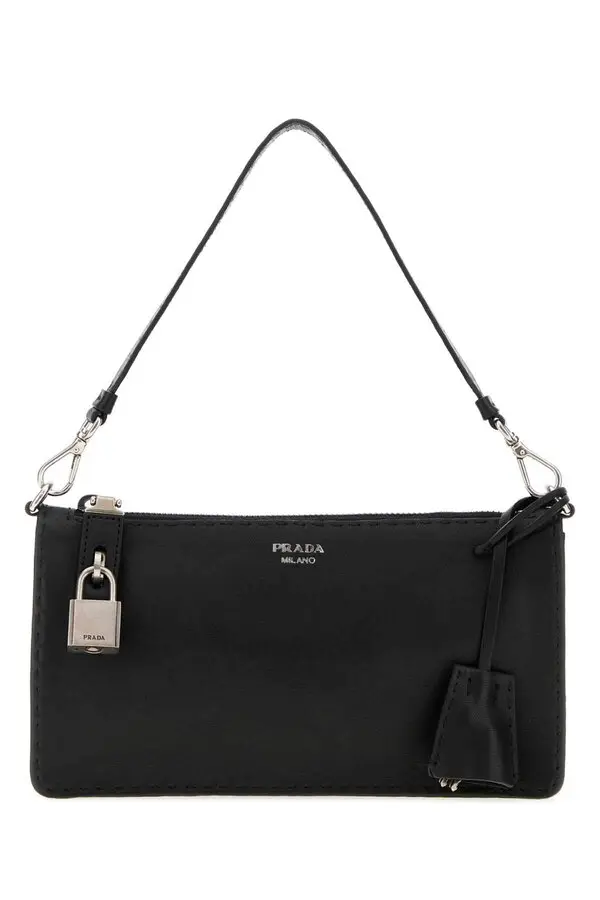 Prada Leather Card Holder - Black