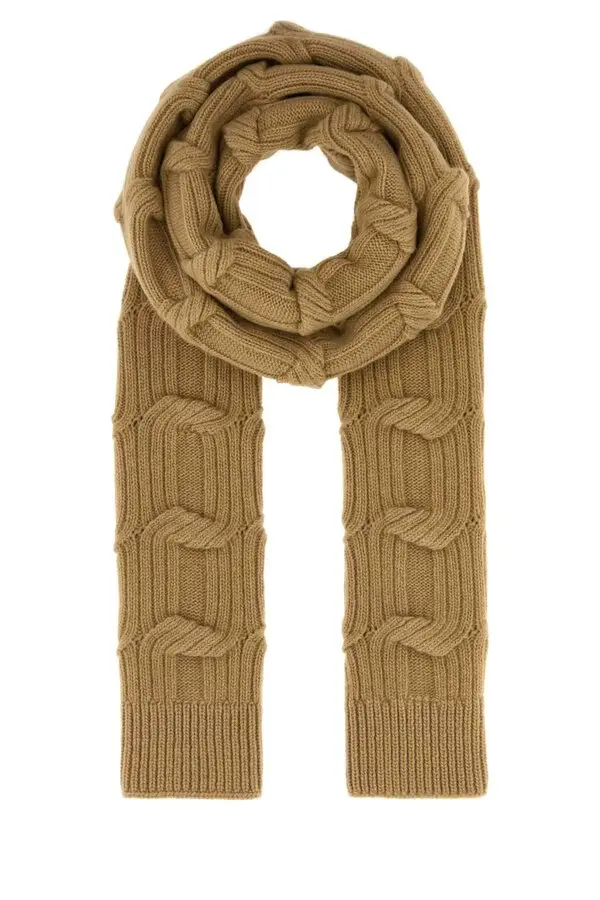 Stella McCartney Camel Wool Scarf - Brown