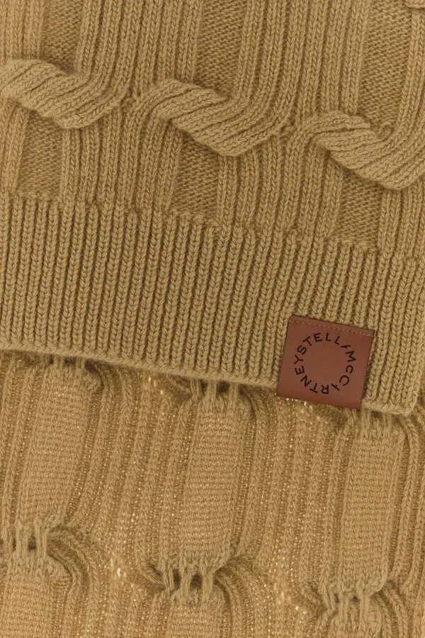 Stella McCartney Camel Wool Scarf - Brown