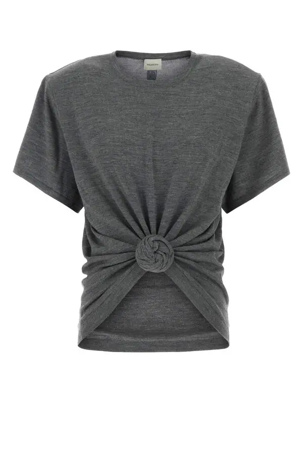 Magda Butrym Grey Wool T-shirt - Gray