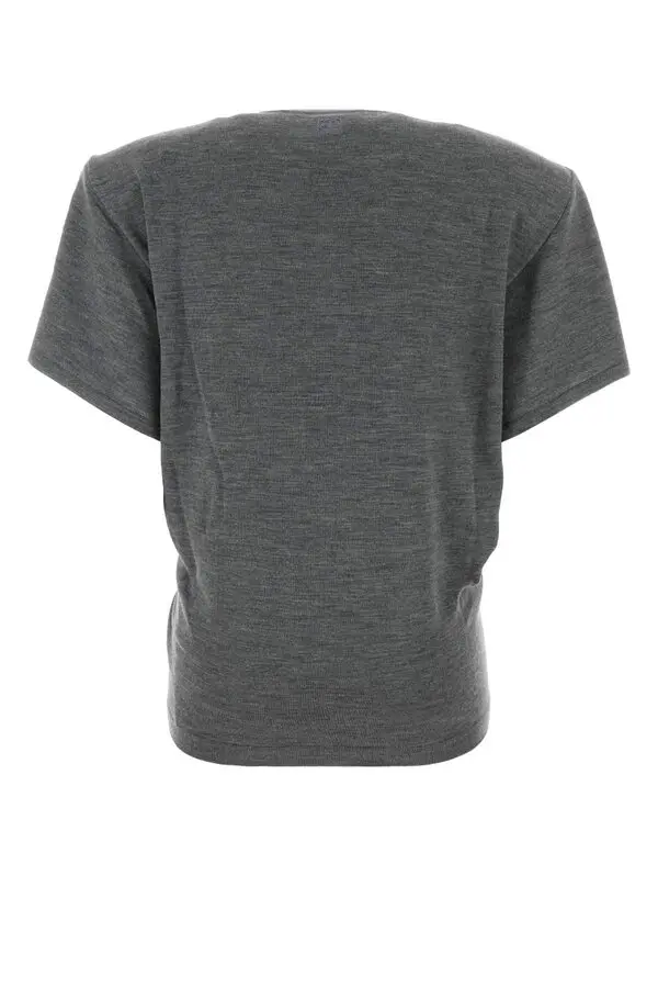 Magda Butrym Grey Wool T-shirt