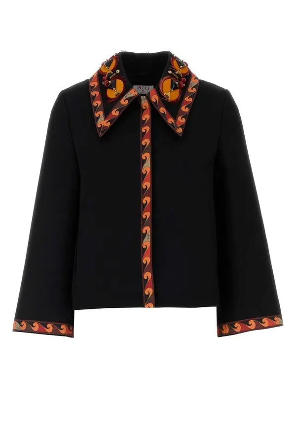 Emilio Pucci Gabardine Blazer - Black