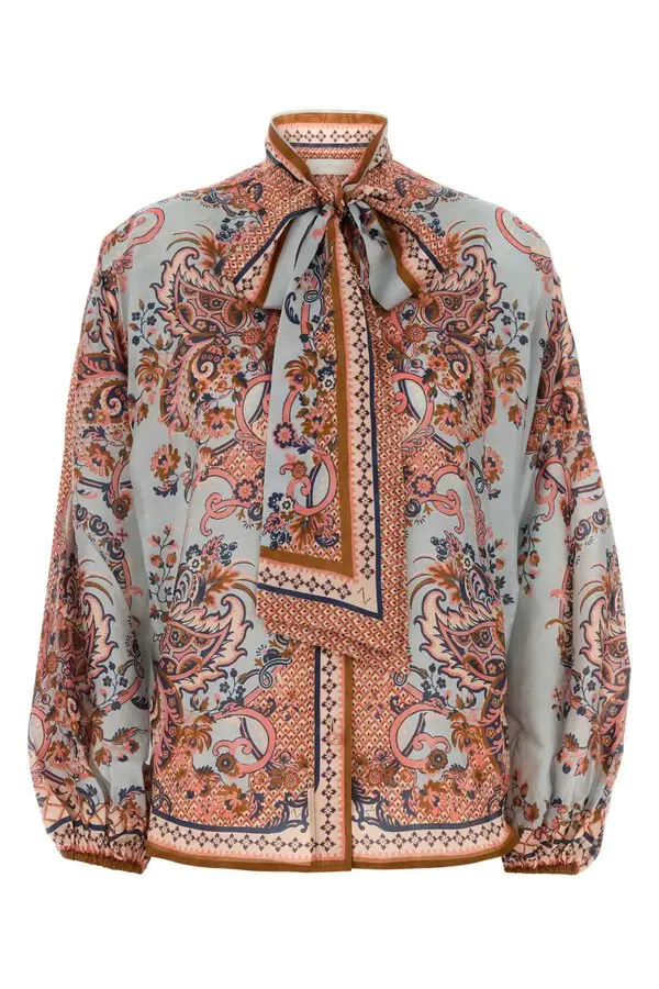 Zimmermann Printed Silk Aster Blouse - Multicolor