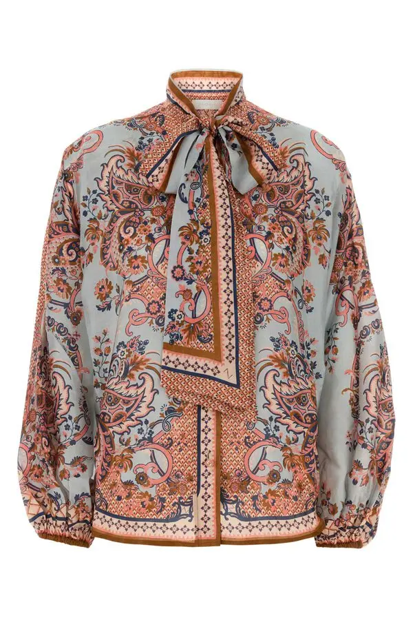 Zimmermann Printed Silk Blouse
