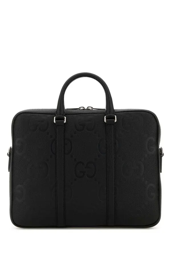 Gucci Leather Briefcase - Black