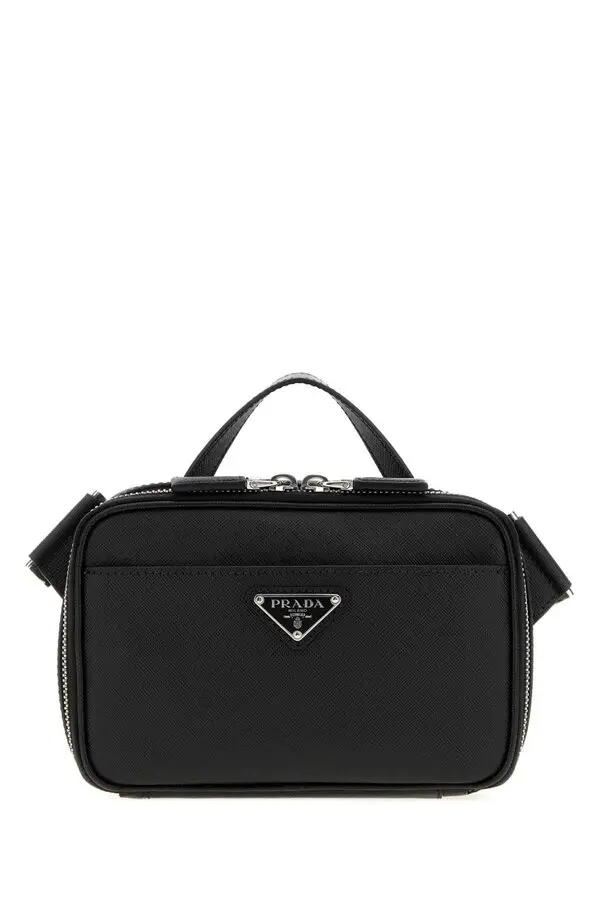 Prada Leather Crossbody Bag - Black