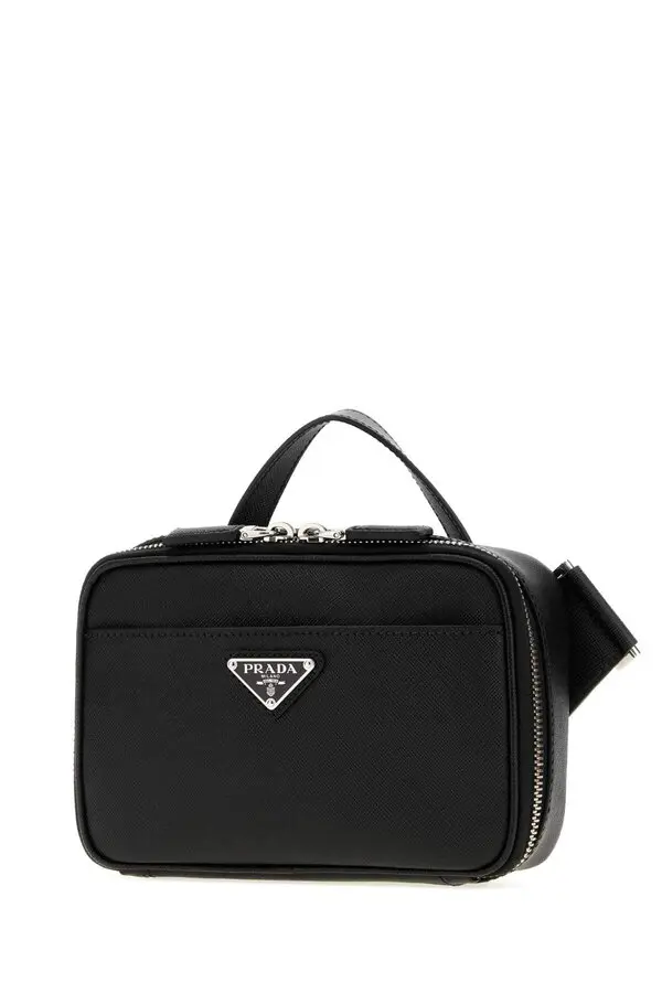 Prada Leather Crossbody Bag - Black