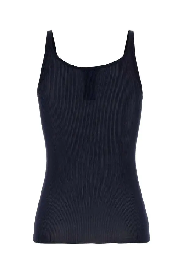 Prada Navy Silk Tank Top
