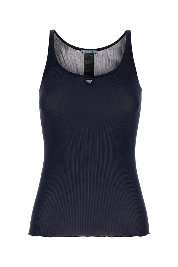 Prada Silk Tank Top - Blue