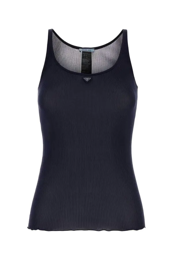 Prada Silk Tank Top - Blue