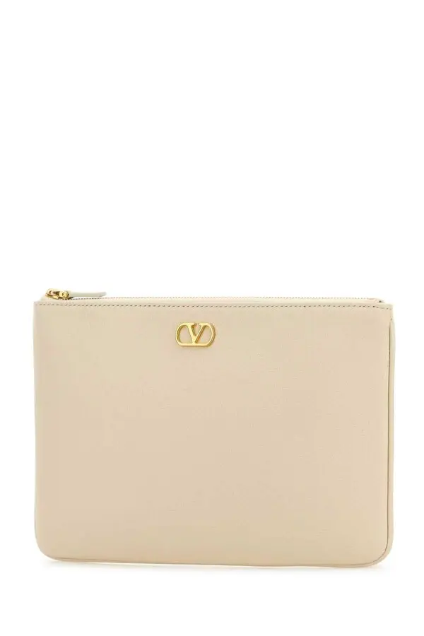 Valentino Garavani Ivory Leather Pouch
