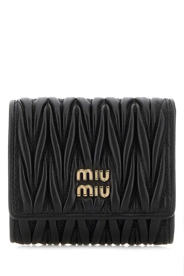 Miu Miu Leather Wallet - Black