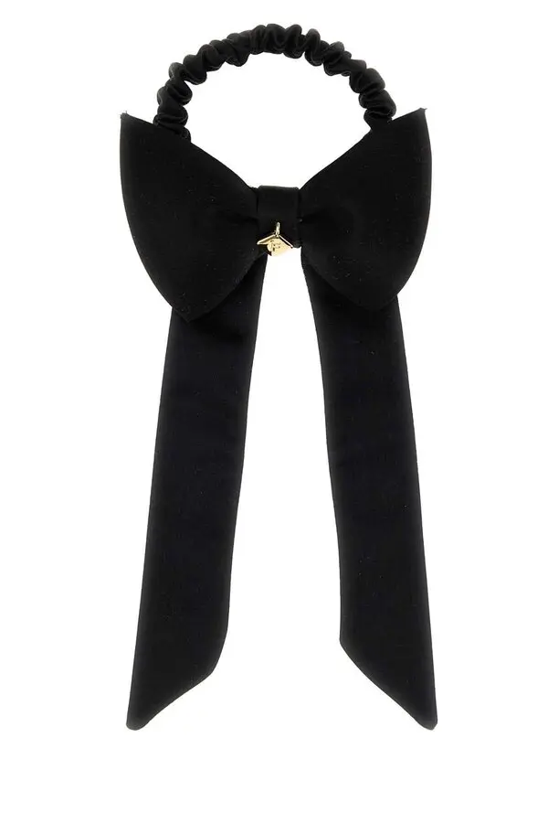 FERRAGAMO Satin Scrunchie - Black