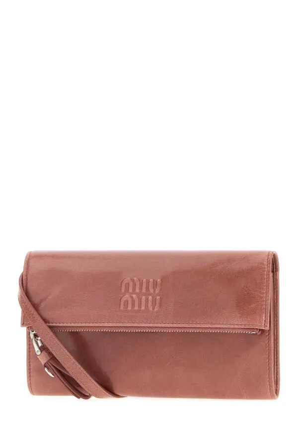 Miu Miu Antiqued Leather Pouch