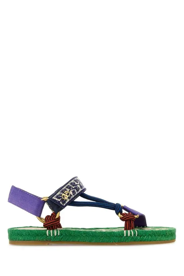 Valentino Garavani Embroidered Fabric Lake Powell Sandals - Multicolor