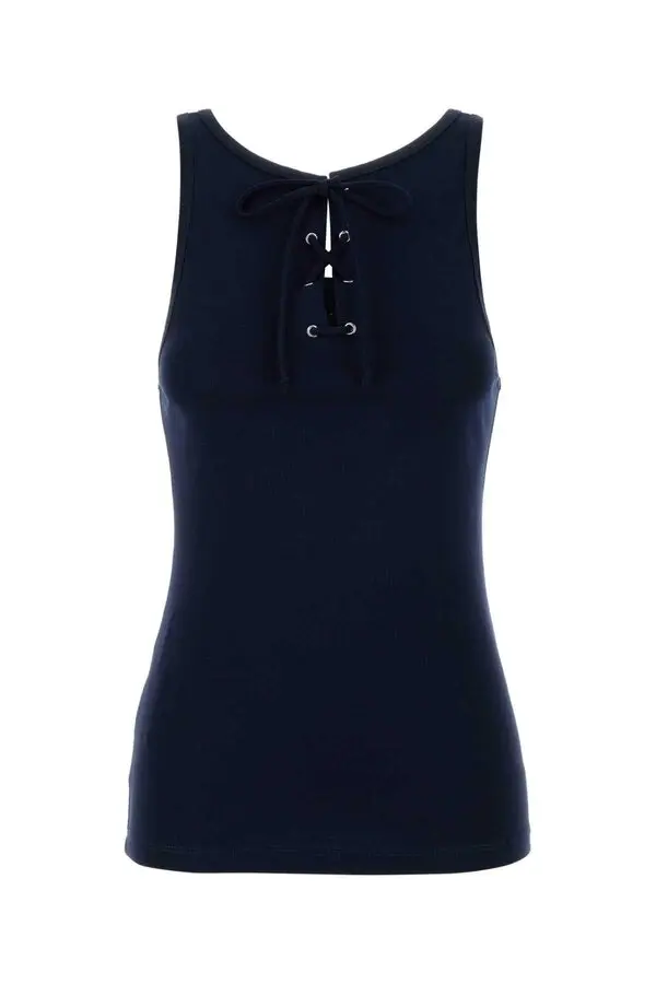 Prada Navy Cotton Tank Top - Blue