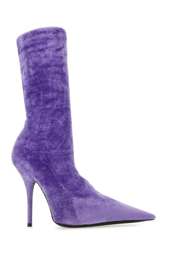 Balenciaga Velvet Ankle Boots