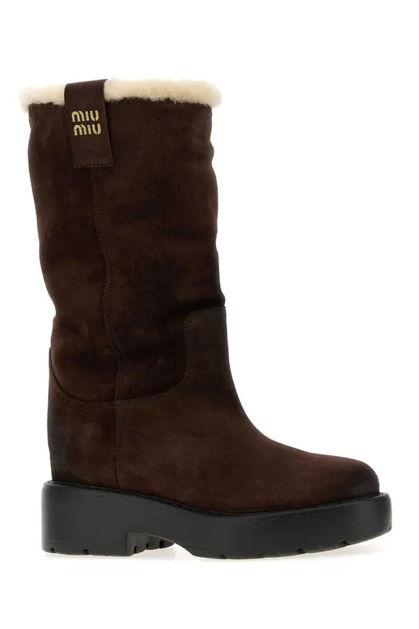 Miu Miu Dark Suede Boots