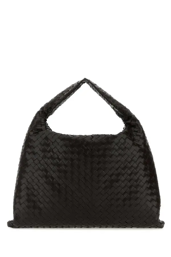 Bottega Veneta Dark Leather Hop Shoulder Bag - Brown
