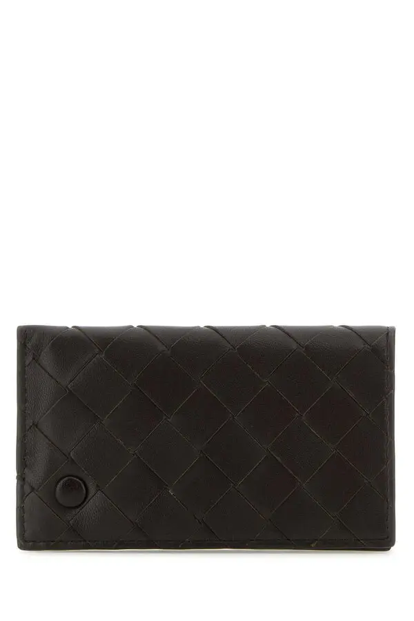 Bottega Veneta Dark Nappa Leather Card Holder - Brown