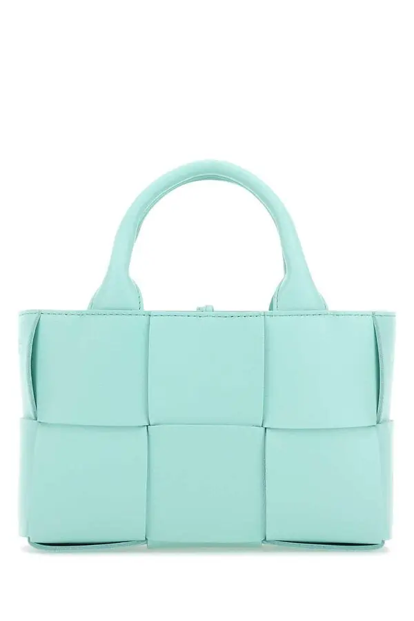 Bottega Veneta Light- Leather Candy Arco Handbag - Blue