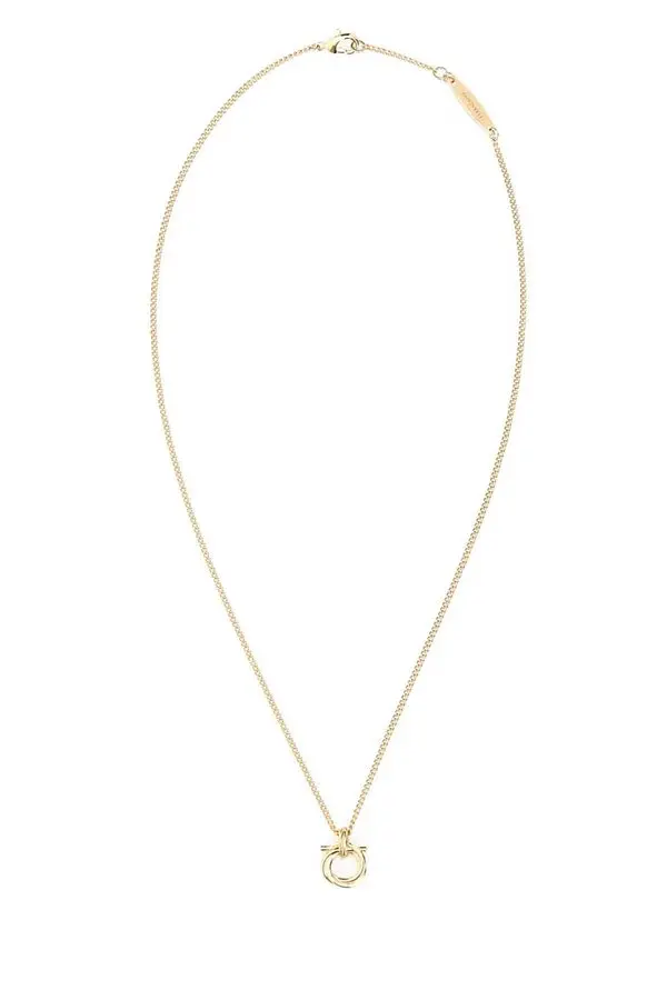 FERRAGAMO Metal Gancini Necklace - Gold
