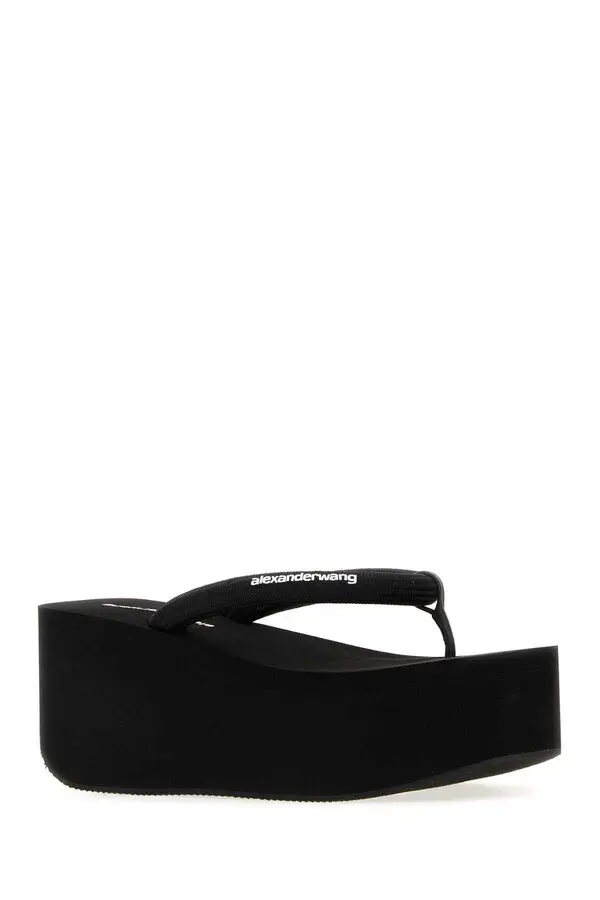 Alexander Wang Fabric Jenna Thong Slippers - Black