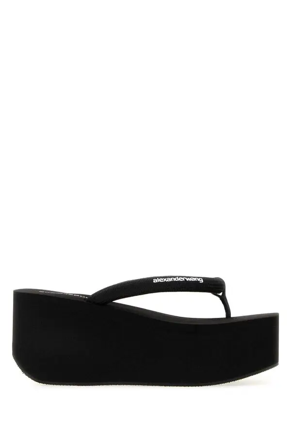 Alexander Wang Fabric Jenna Thong Slippers - Black