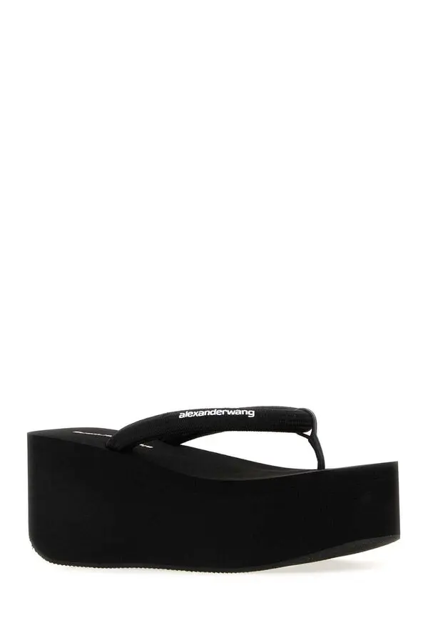 Alexander Wang Fabric Jenna Thong Slippers - Black