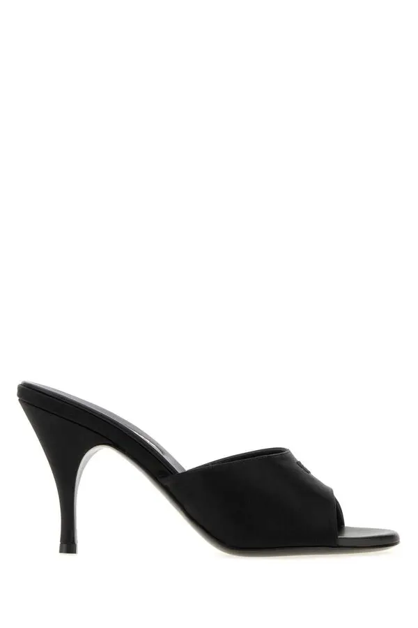 Miu Miu Satin Mules - Black
