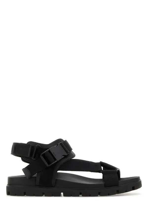 Prada Fabric And Suede Sandals