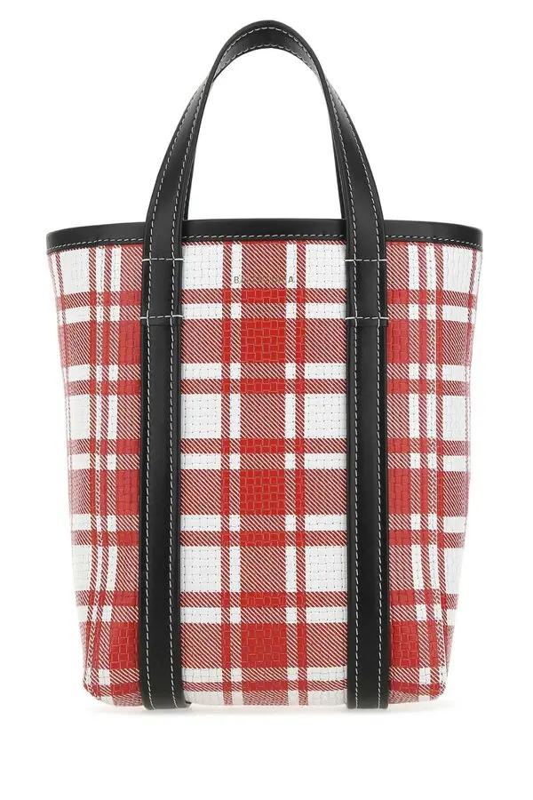 Balenciaga Printed Leather Small Barbes Shopping Bag - Multicolor