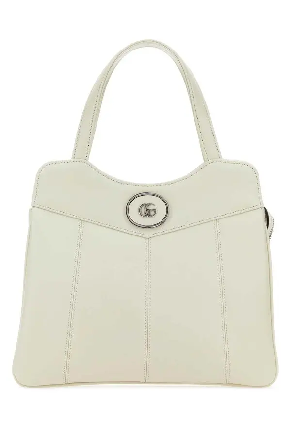 Gucci Chalk Leather Small Petite Gg Handbag